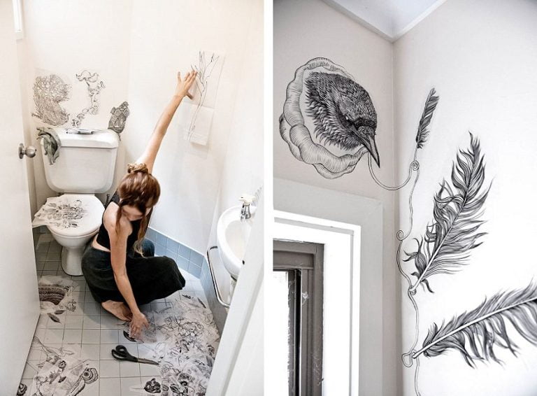 Turning Boring Toilet Into A Magical Place with Sketches | iCreatived
