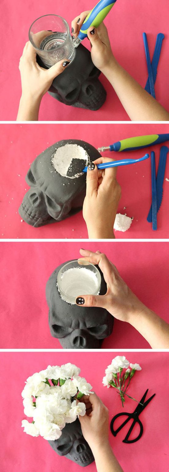 DIY Skull Vase and Halloween Party Decor | iCreatived
