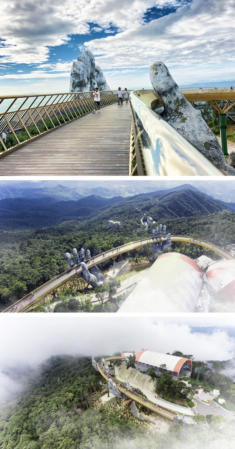 Giant Hands Hold The Golden Bridge in Vietnam | iCreatived