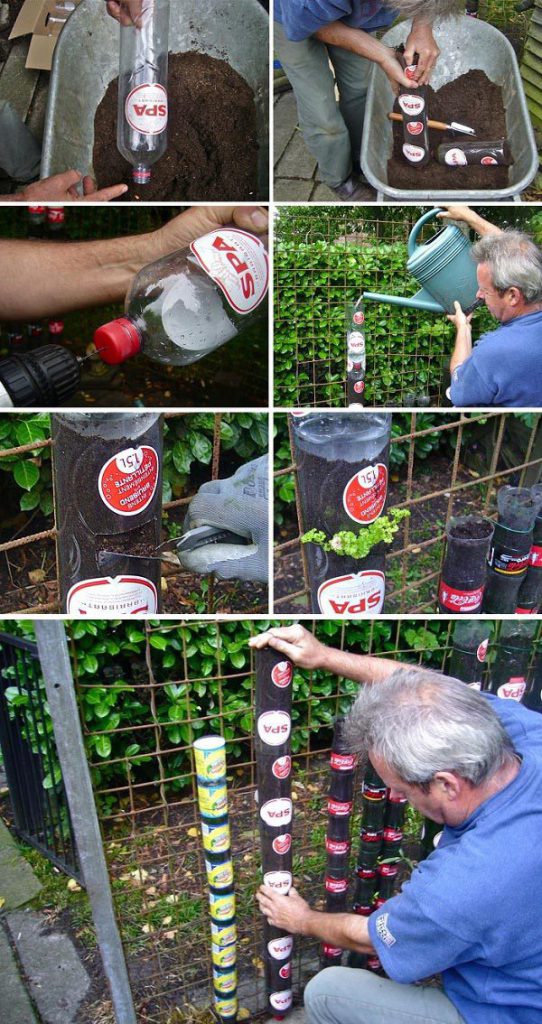 How to Build A Bottle Tower Garden | iCreatived