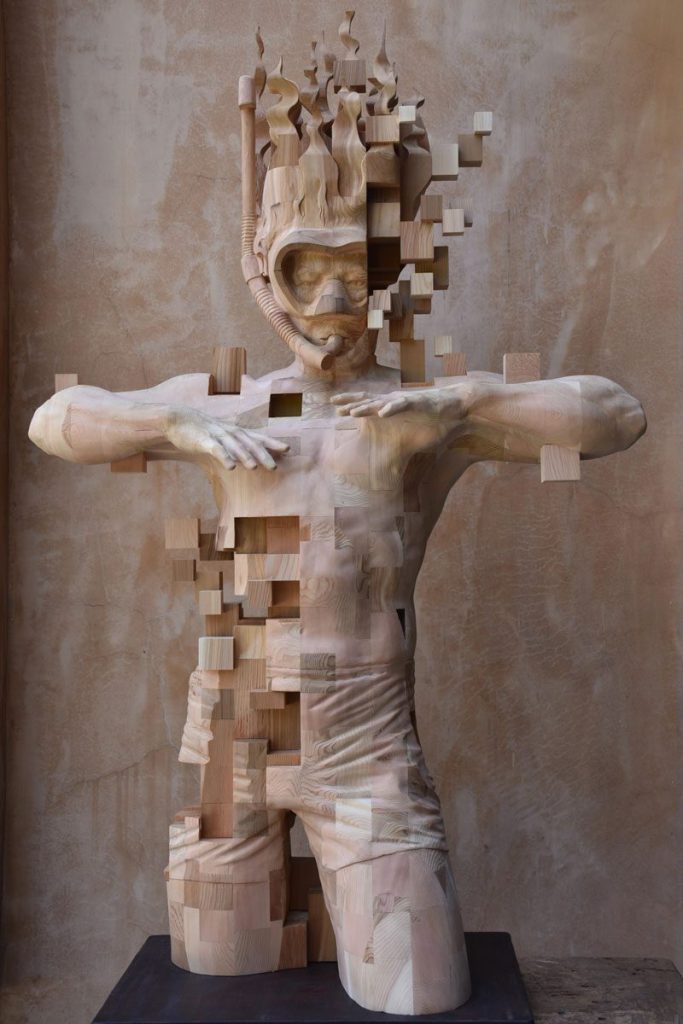 Han Hsu-Tung: Pixelated Wooden Sculpture Master | iCreatived