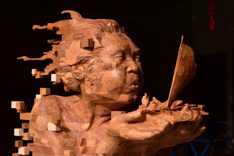 Han Hsu-Tung: Pixelated Wooden Sculpture Master | iCreatived
